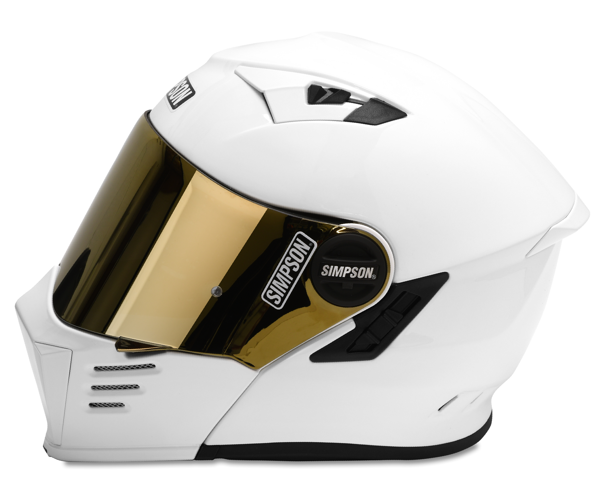 Casco Simpson Darksome - Gloss White - Simpson Motorcycle Helmets EU